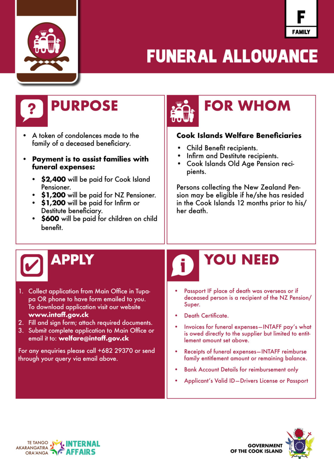 Funeral Assistance | Cook Islands Funerals